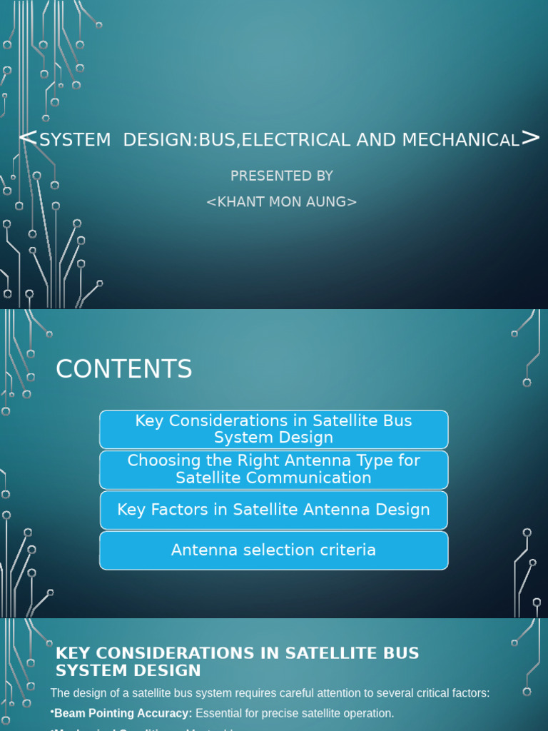 Syetem DesignBus, Electrical and Mechanical | PDF