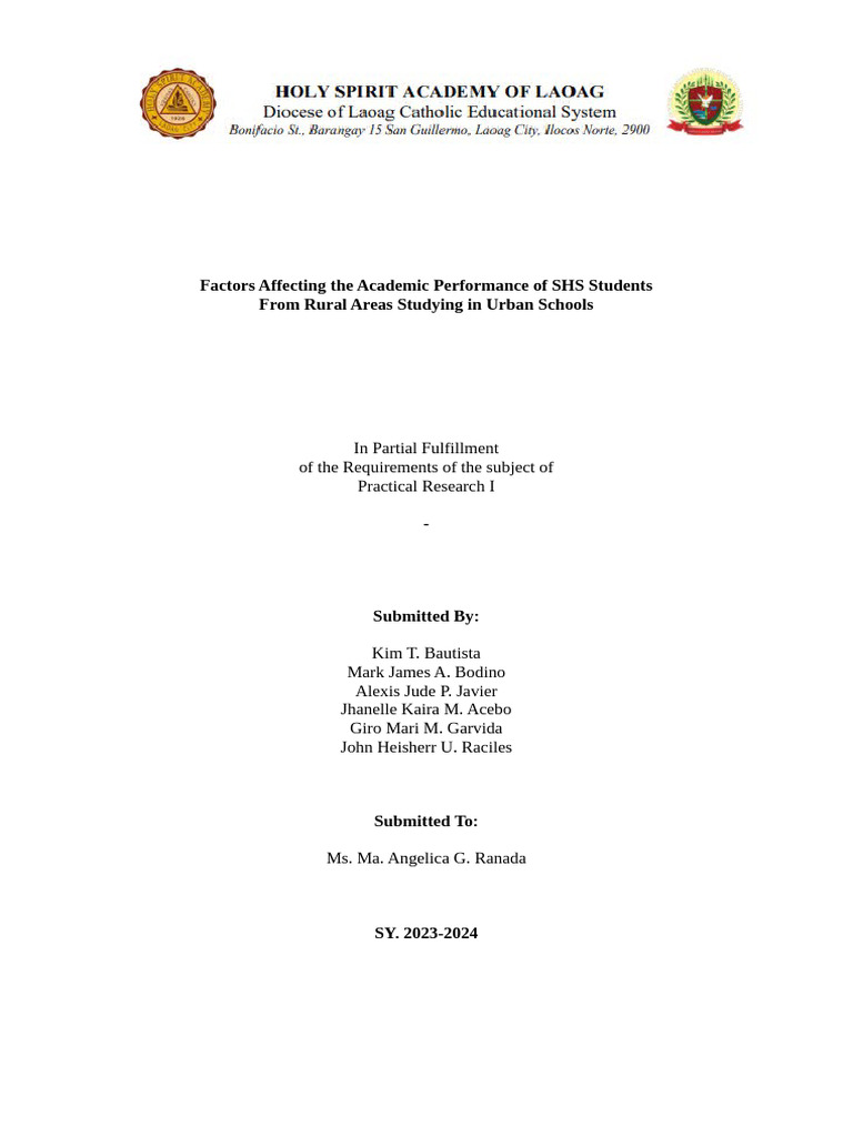 PRAC RES1 Draft | PDF