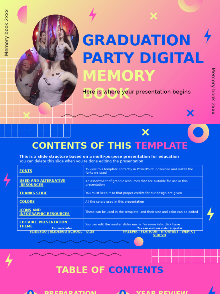 Graduation Party Digital Memory Book by Slidesgo | PDF