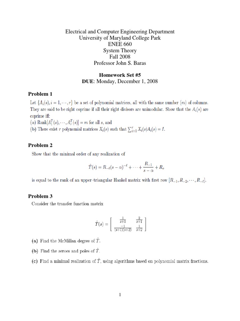 Enee 660 HW #5 | PDF