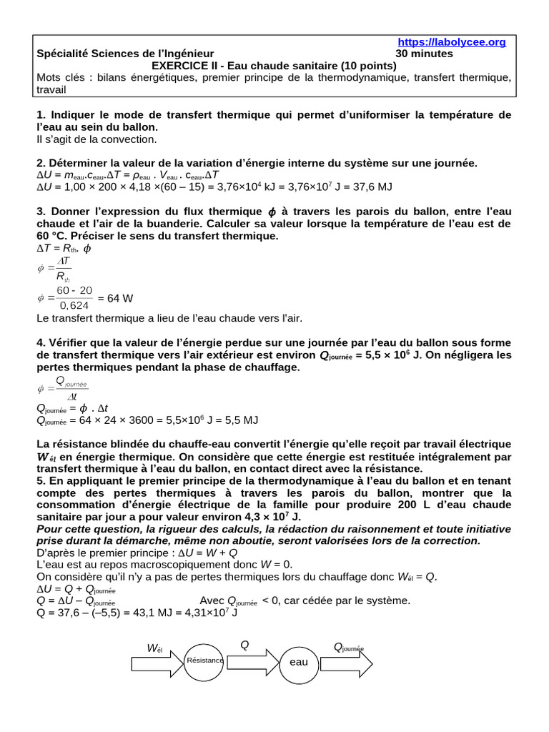 2022 CentresEtrangers2 SI J2 Exo2 Correction ChauffeEau | PDF