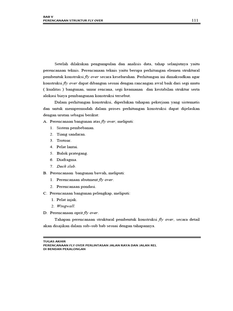 Perencanaan Struktur Fly Over | PDF