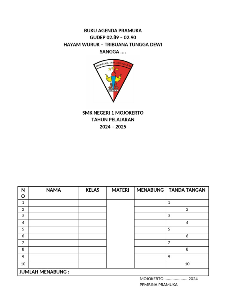 Buku Agenda Pramuka | PDF