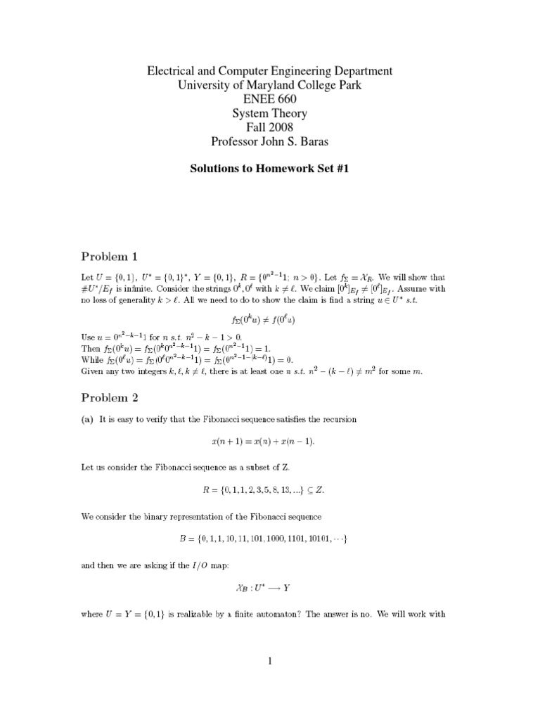 ENEE 660 HW Sol #1 | PDF | Matrix (Mathematics) | Mathematical Objects