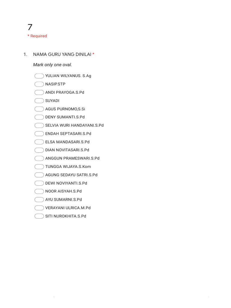 Angket Teman Sejawat | PDF