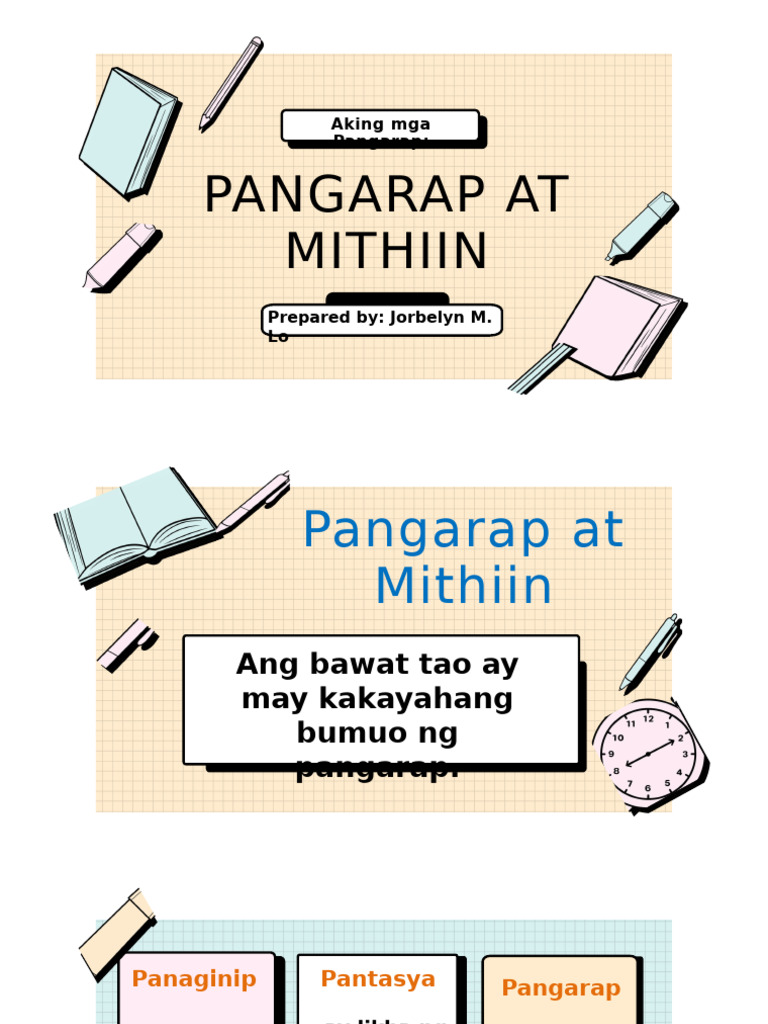 Q4 W1-2 - Pangarap at Mithiin | PDF