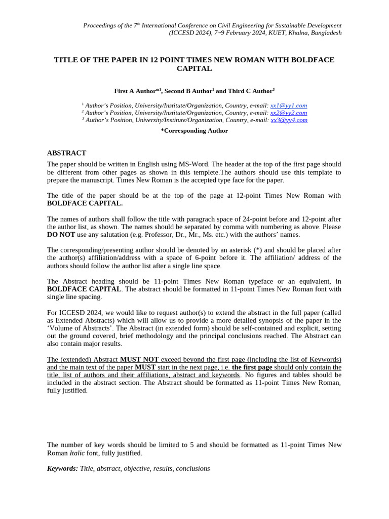 Full Paper Template-ICCESD 2024 | PDF