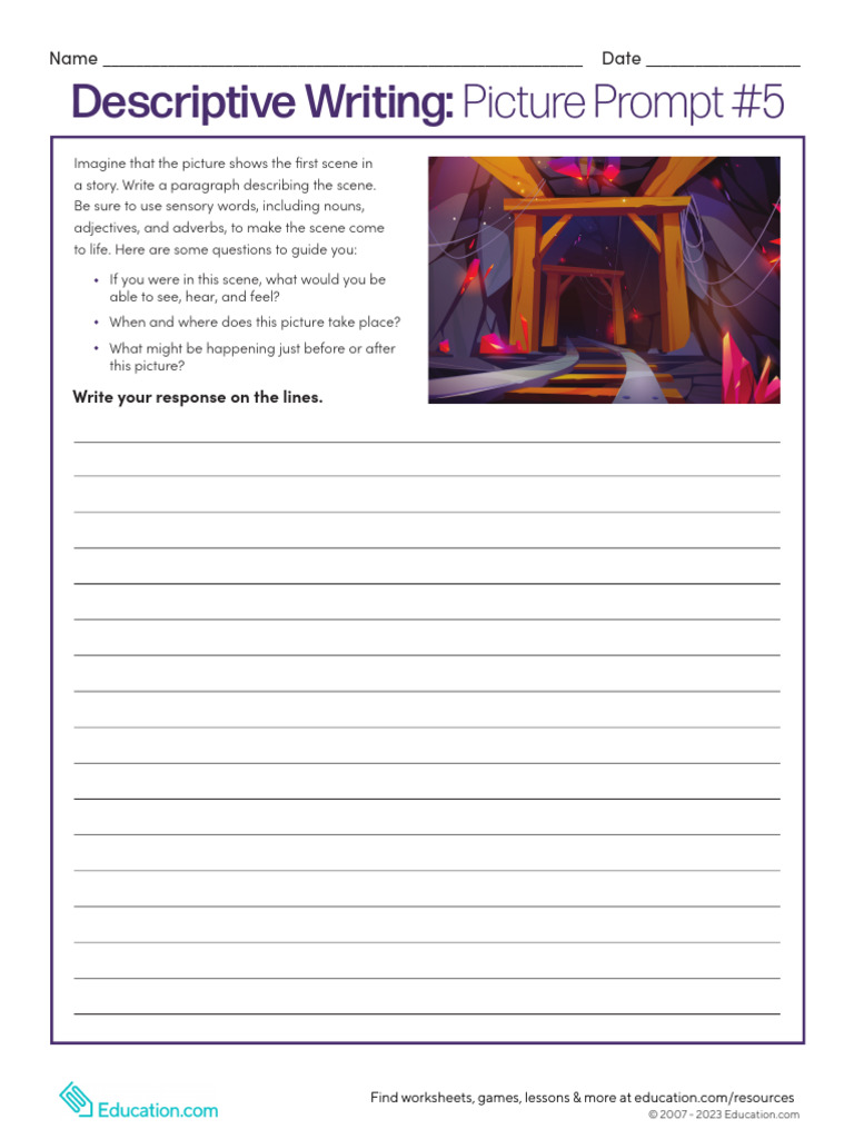 Descriptive Writing Picture Prompt 5 | PDF