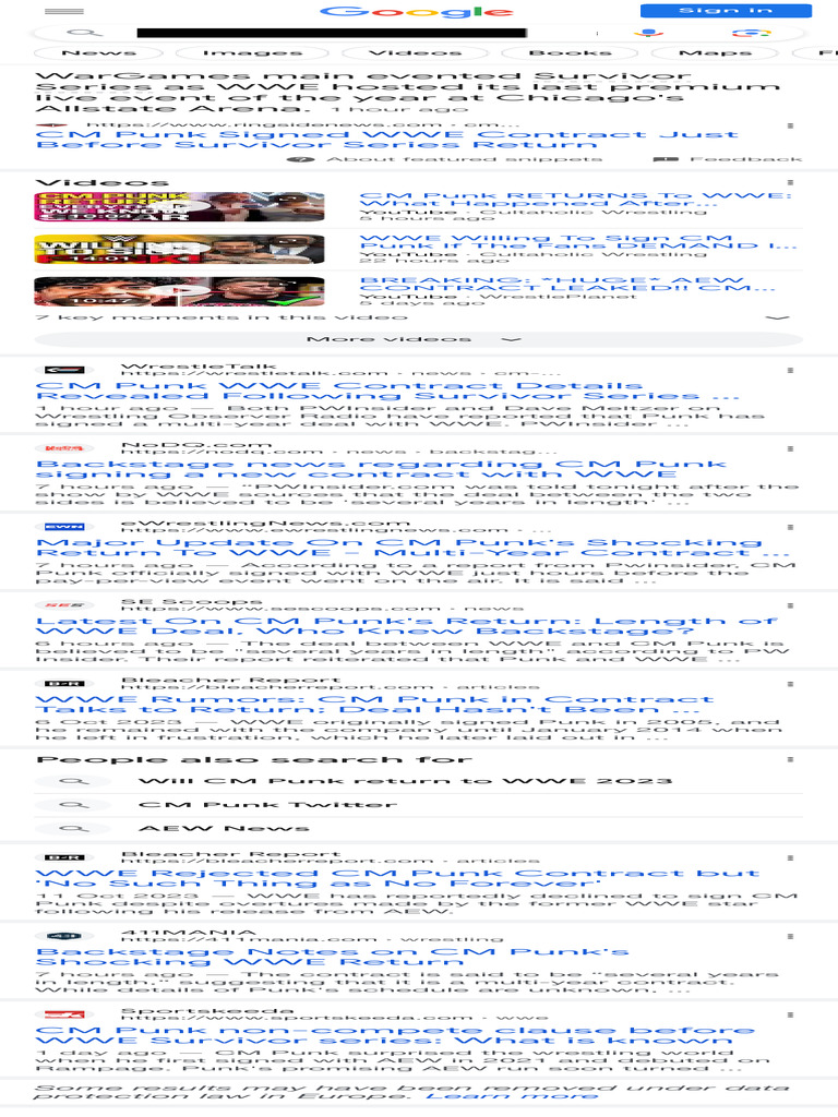 Has CM Punk Signed A Contract With Wwe - Google Search | PDF