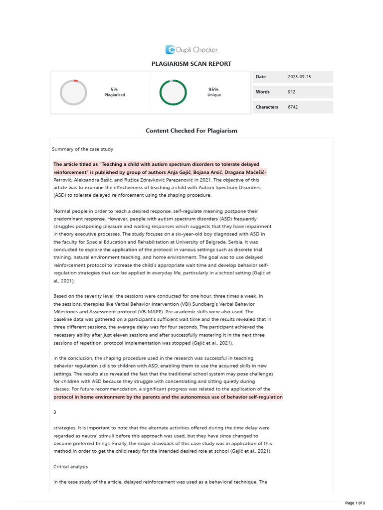 Duplichecker Plagiarism Report | PDF