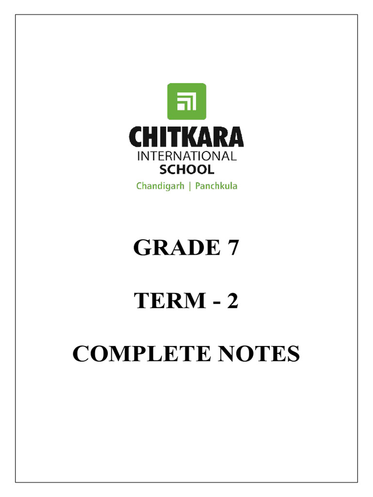 Resource 20240216164850 Grade 7 Term - 2 Complete Notes 2023-24 | PDF
