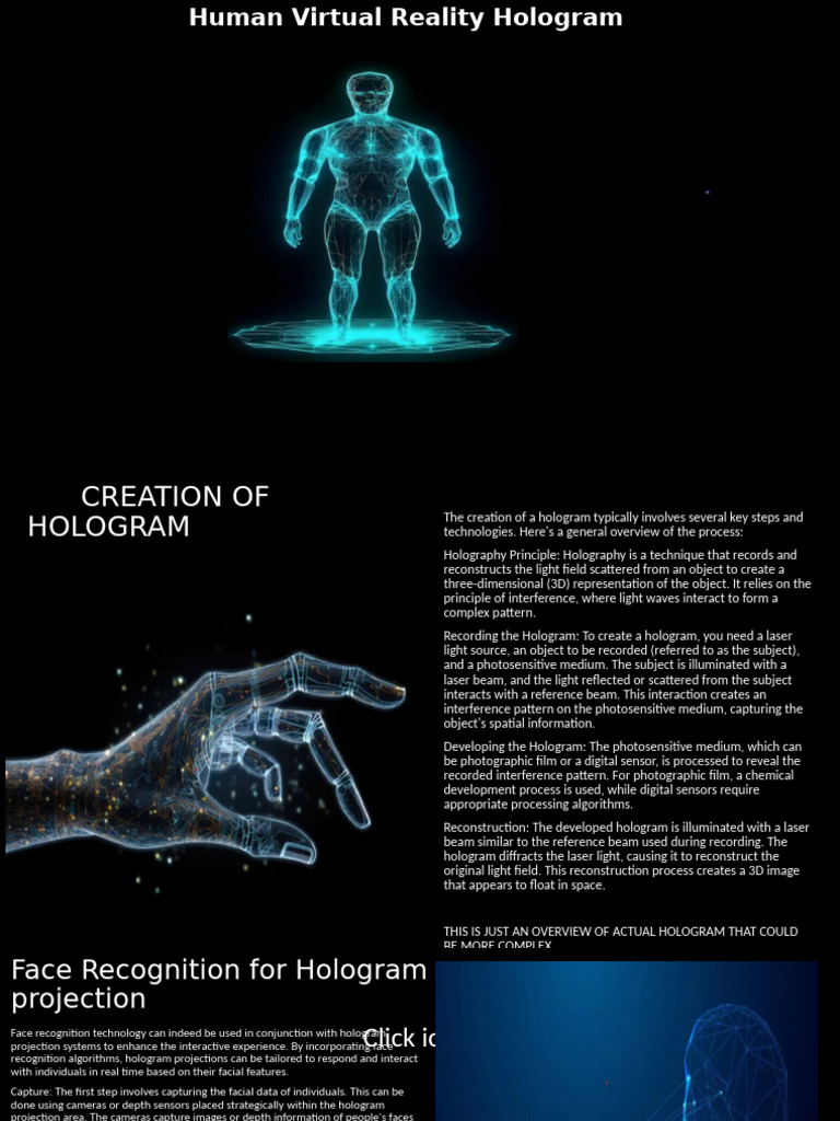 Human Virtual Reality Hologram | PDF