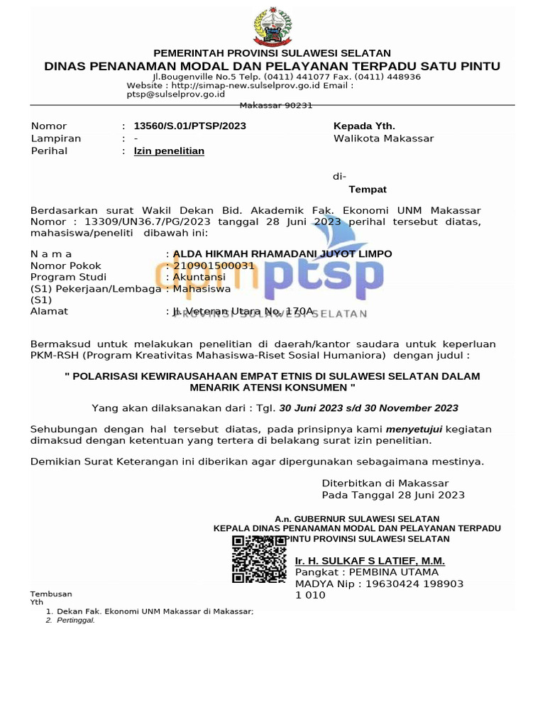 PTSP PKM-RSH | PDF