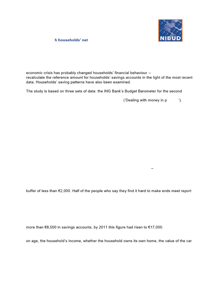 A Reference Buffer For Households | PDF