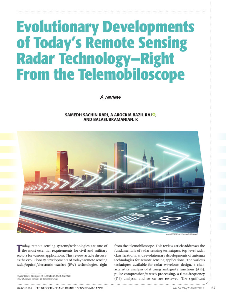 Evolutionary Developments of Todays Remote Sensing Radar ...