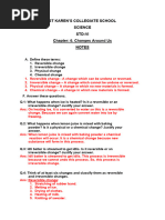 Reversible Irreversible Changes Worksheet | PDF