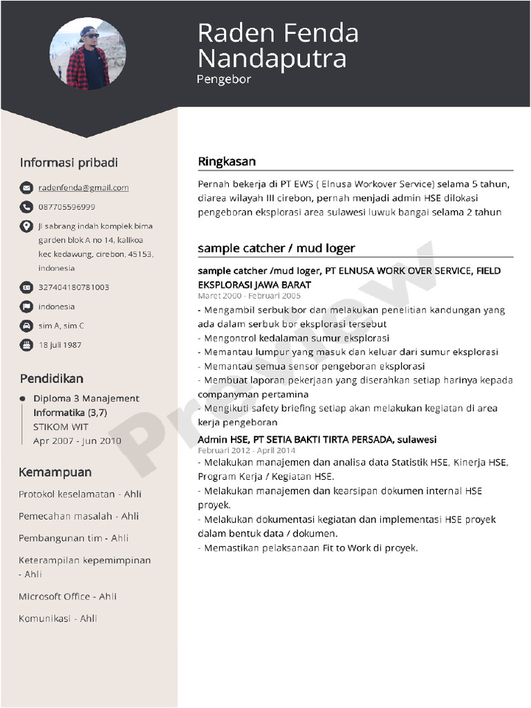 CV Devan Migas | PDF