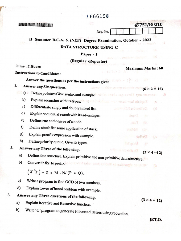 Ds Using C 2nd Sem Nep Oct 2023 | PDF