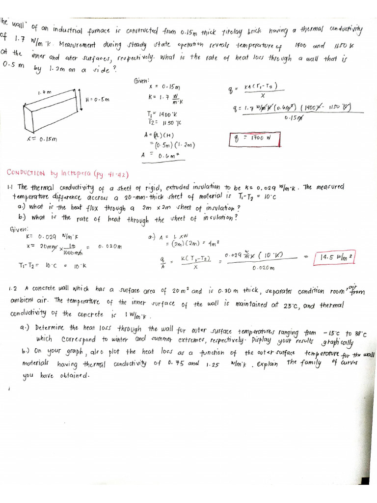 Incropera - Problem-Set | PDF