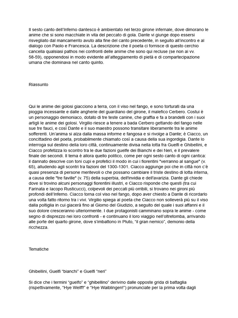 Canto 6 | PDF