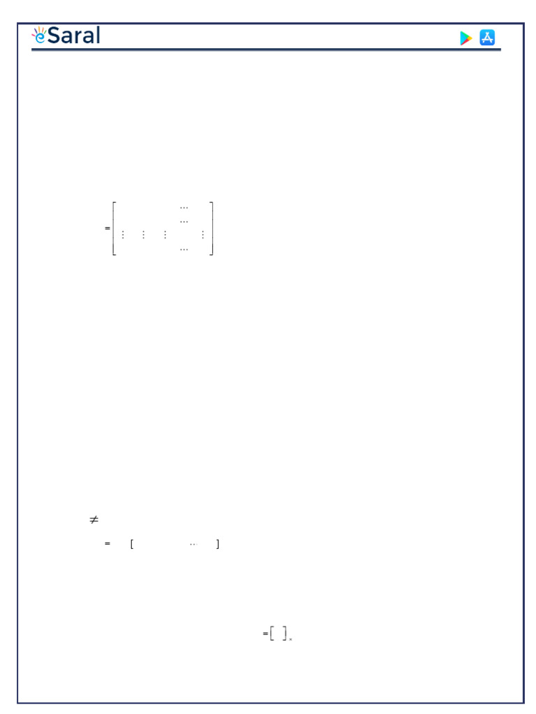 JEE Main Maths Revision Notes On Matrices and Determinants | PDF