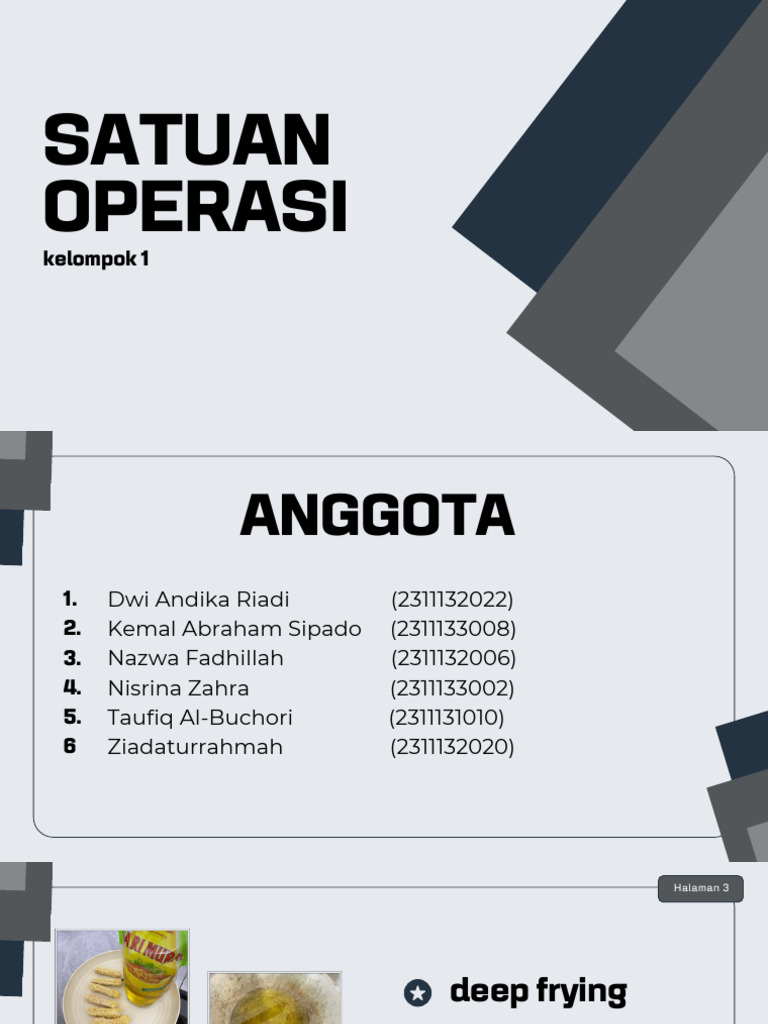 Satuan Operasi Kelompok 1 | PDF