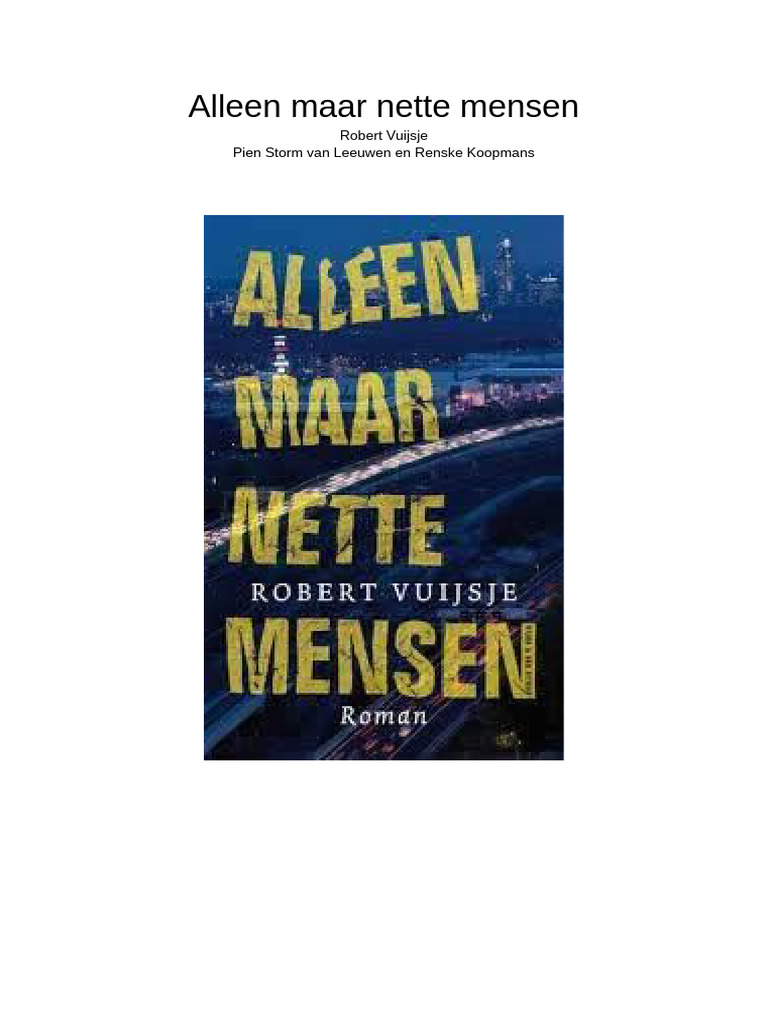 Alleen Maar Nette Mensen | PDF