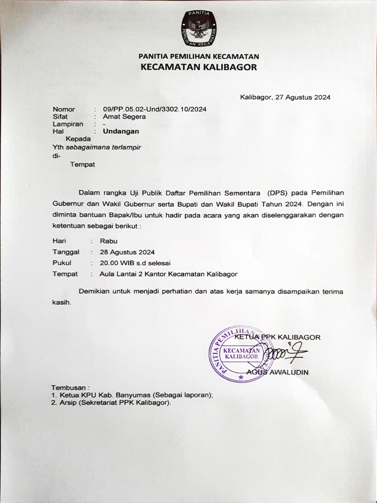 Undangan Uji Publik Dps | PDF