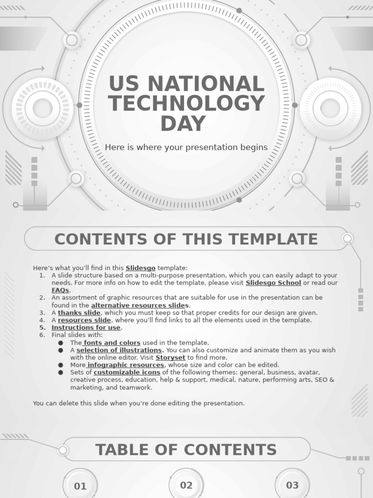 US National Technology Day by Slidesgo | PDF