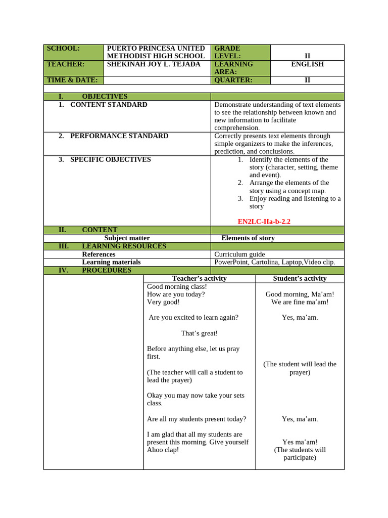 MTB LESSON PLAN New | PDF