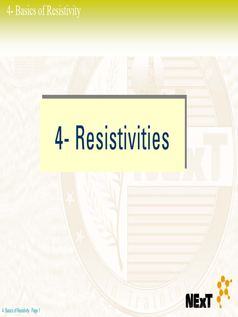 4 - Basics of Resistivity | PDF