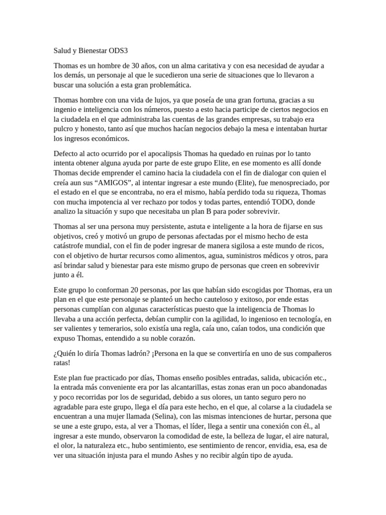 Salud y Bienestar ODS3 | PDF