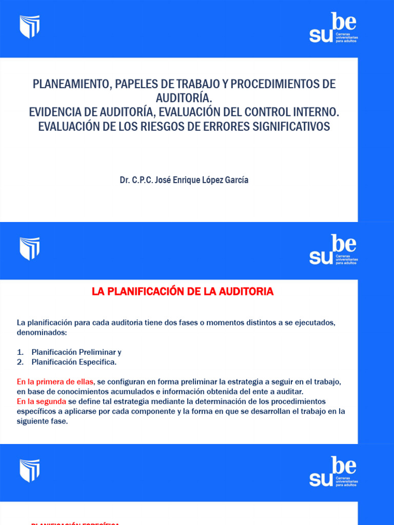 Sesión 02 Planeamiento de Auditoria Evaluacion de Riesgos | PDF