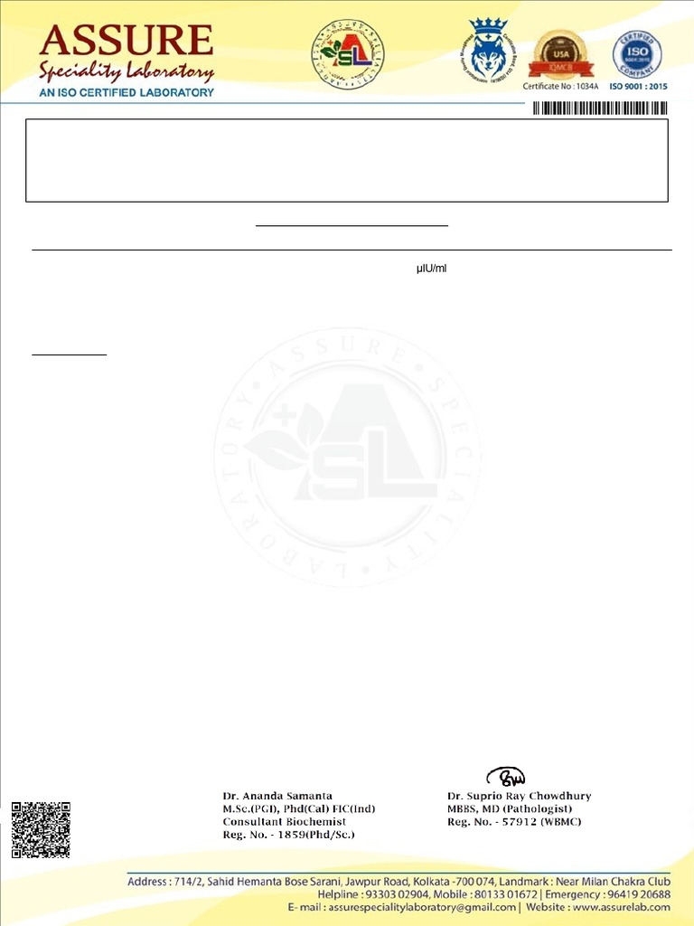 Blood Report | PDF