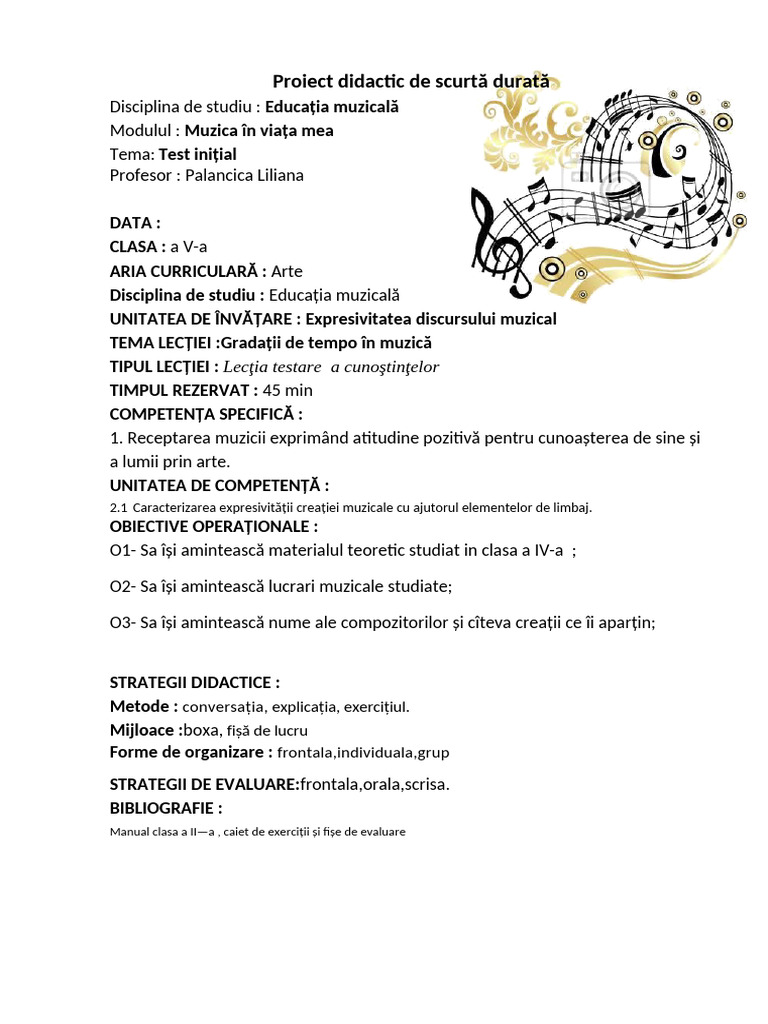 Modulul I - Lectia 3 Proiect Scurt | PDF