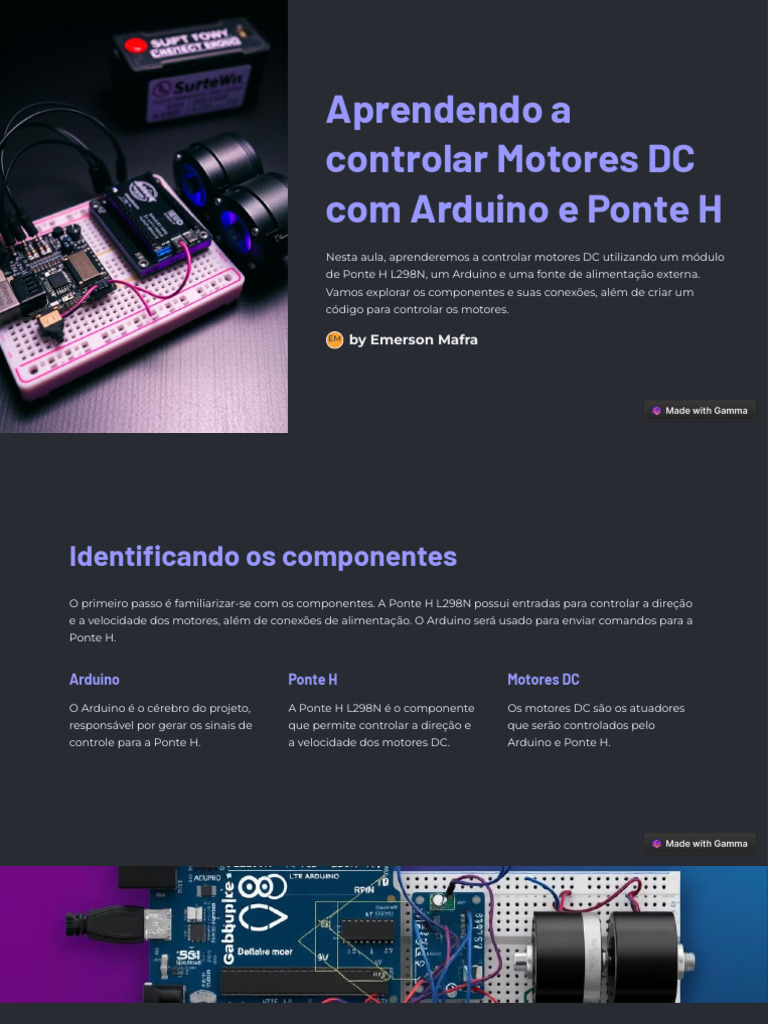 Aprendendo A Controlar Motores DC Com Arduino e Ponte H | PDF