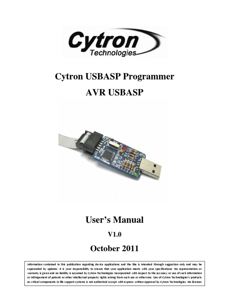 AVR-USBasp User Manual | PDF | Arduino | Areas Of Computer Science