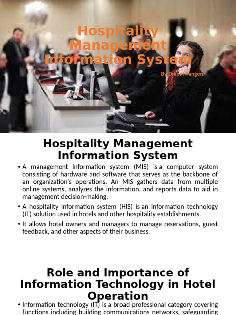 Hospitality Management Information System-1 | PDF | Computer Network ...