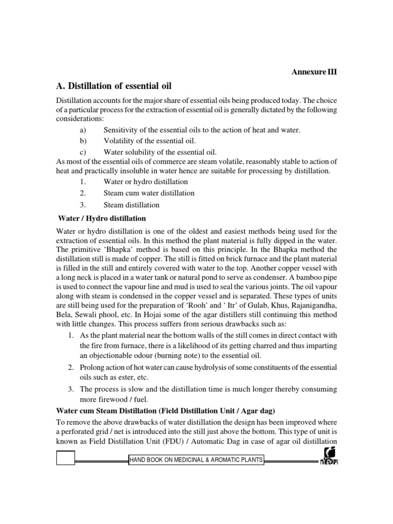 A. Distillation of Essential Oil | PDF | Filtration | Distillation