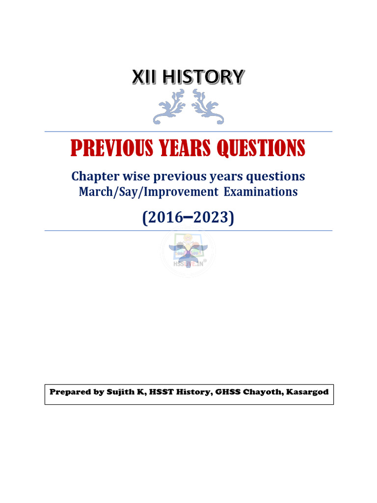 Hsslive Xii History Previous Questions 2024 | PDF | Ashoka