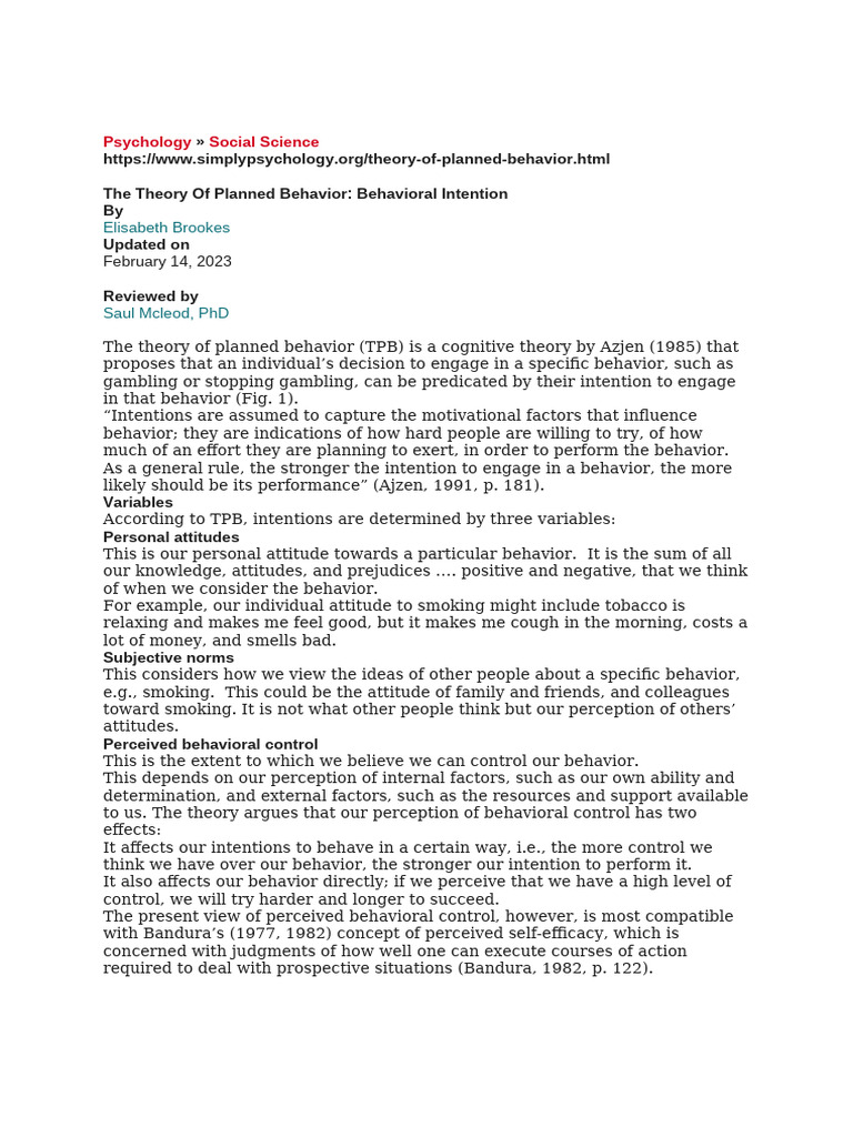 Psychology Short TPB | PDF