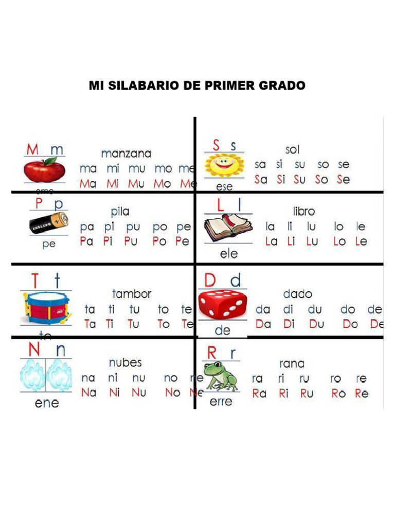 Mi Silabario de Primer Grado | PDF