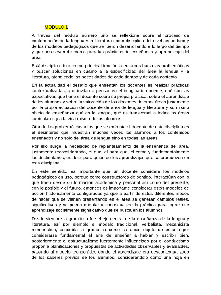Modulo 1 | PDF