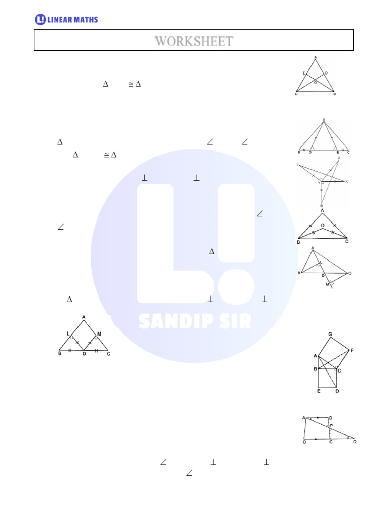 Triangles Extra Questions | PDF