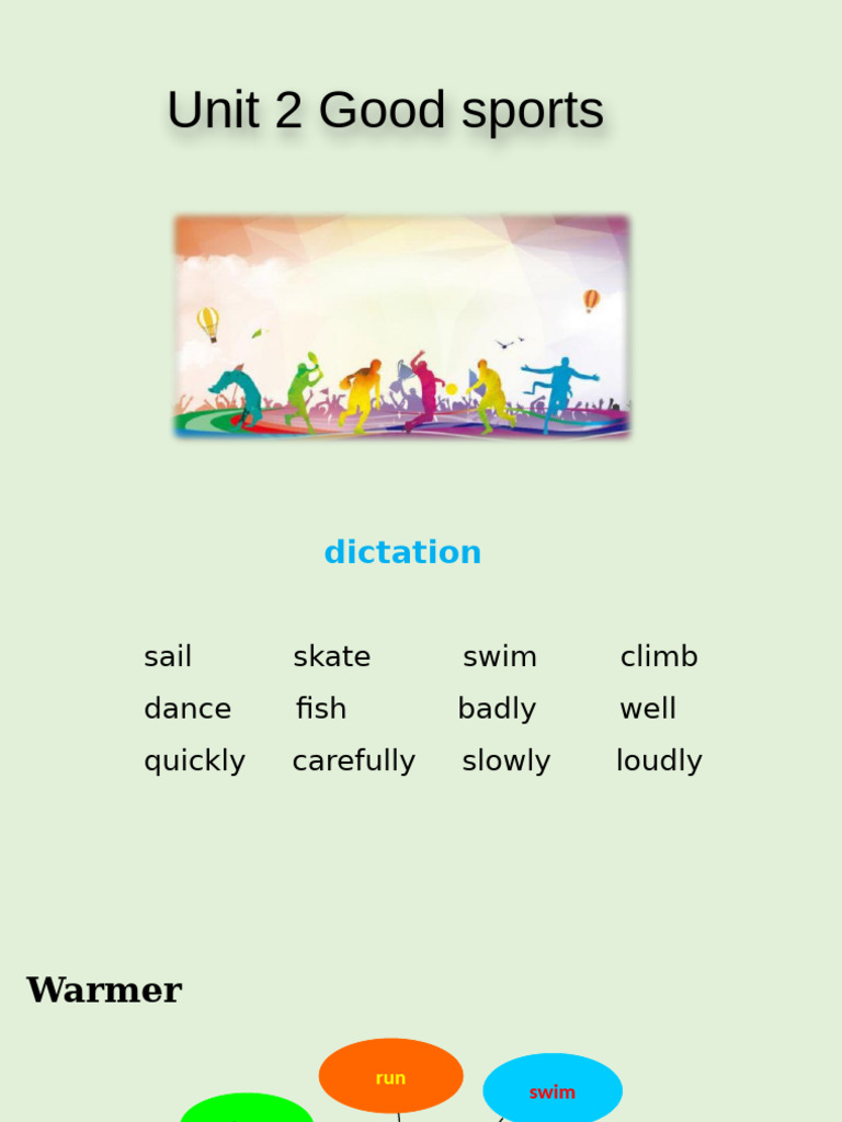 Unit 2 Good Sports | PDF