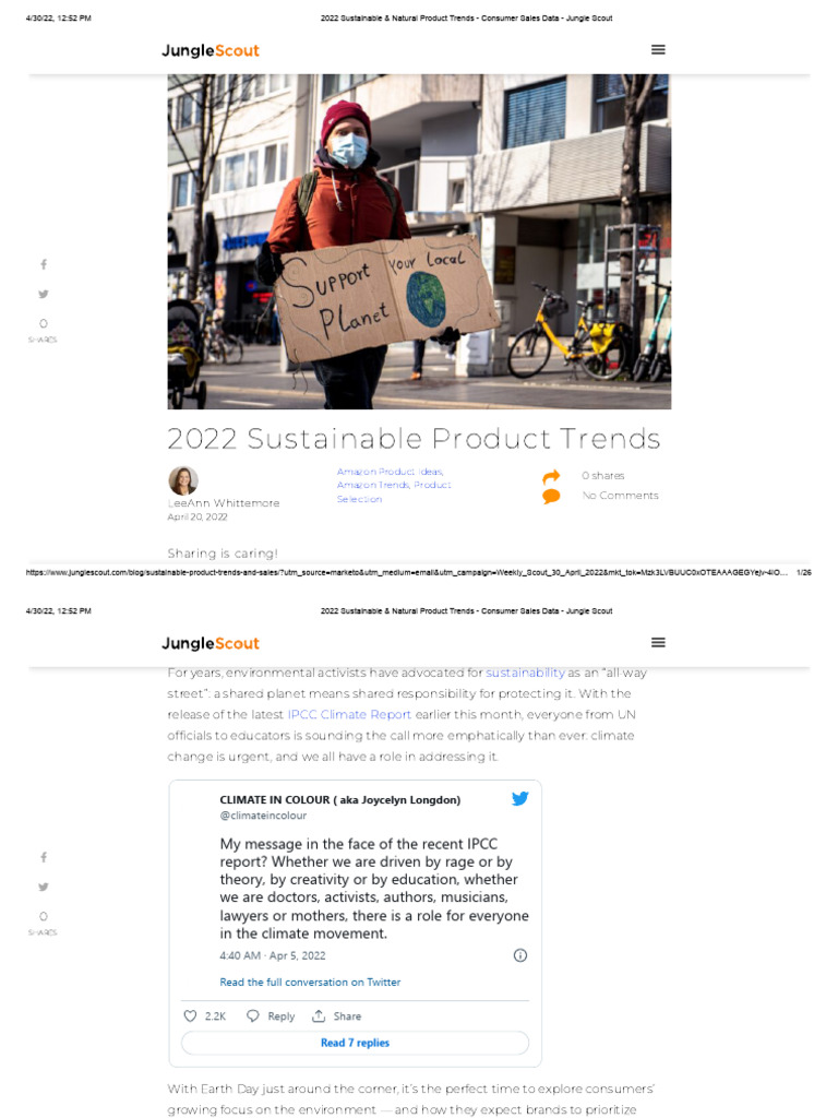 2022 Sustainable & Natural Product Trends - Consumer Sales Data ...