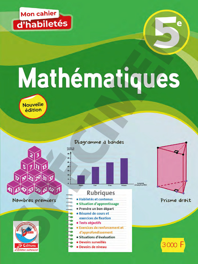 JD Editions-Spécimen-HABILETES MATHS 5e | PDF