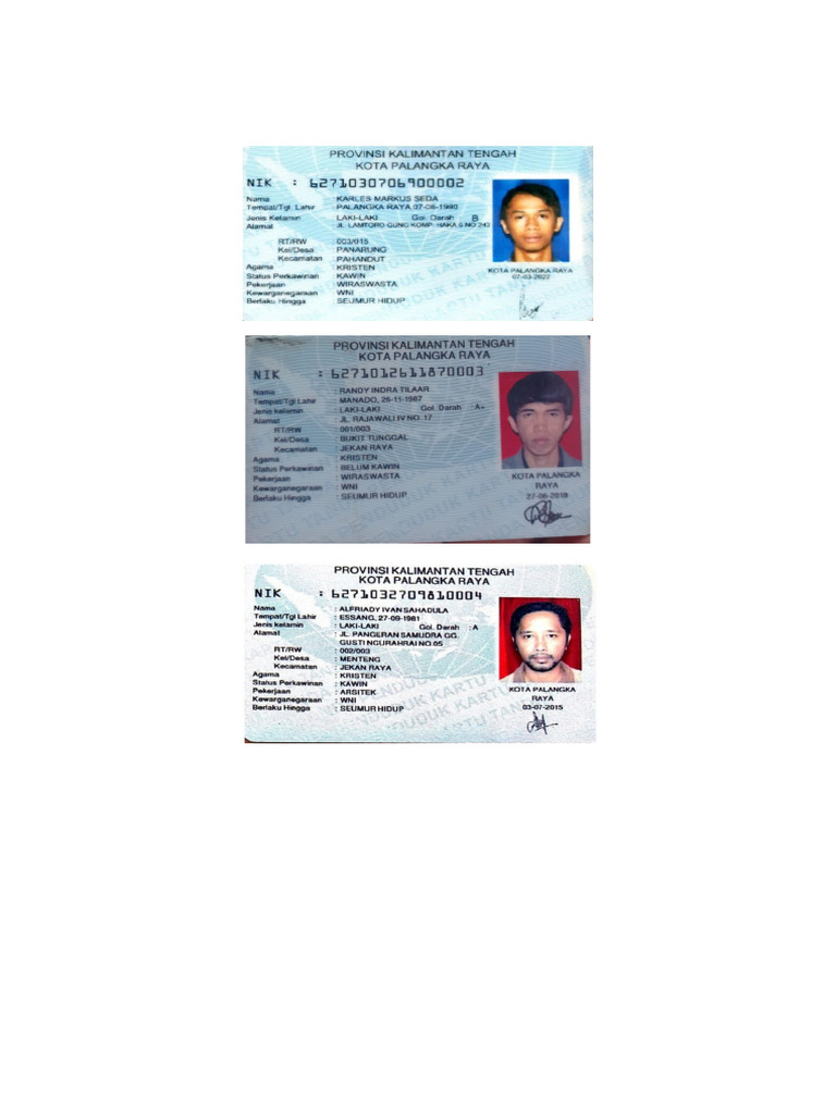 Daftar KTP PEmain Eka Cipta Merh Putih Kasongan | PDF