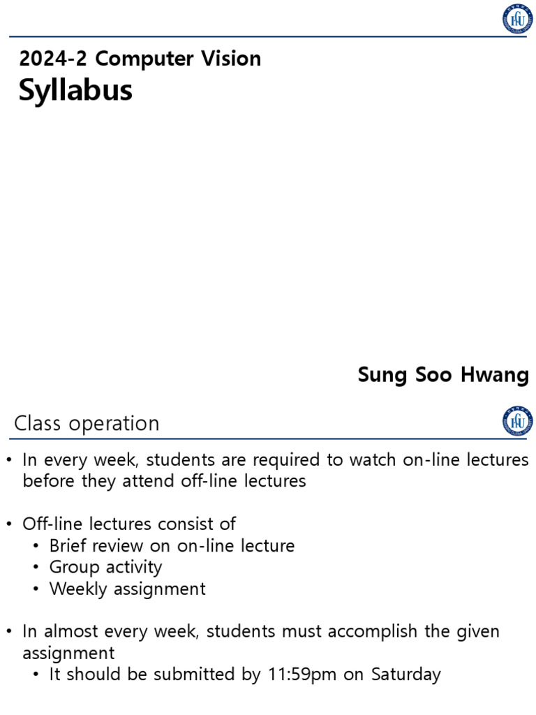 0 1 Syllabus-1 | PDF | Computer Vision | Imaging