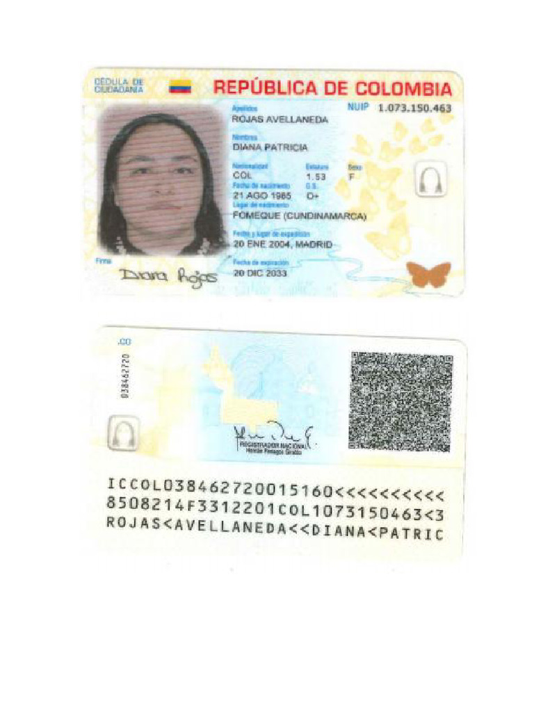 Cedula Diana Patricia | PDF